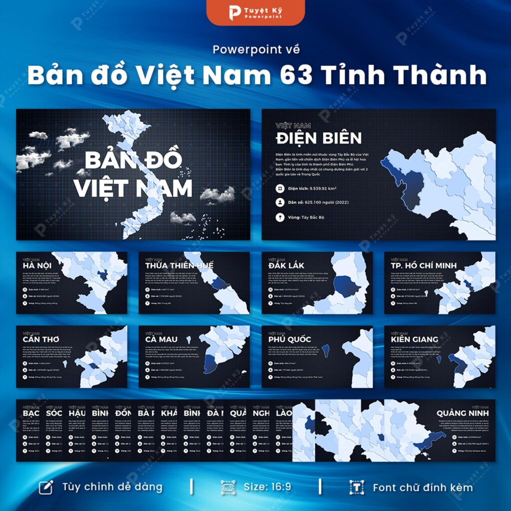 Mẫu Slide Powerpoint Bản Đồ Việt Nam | Tuyệt kỹ Powerpoint