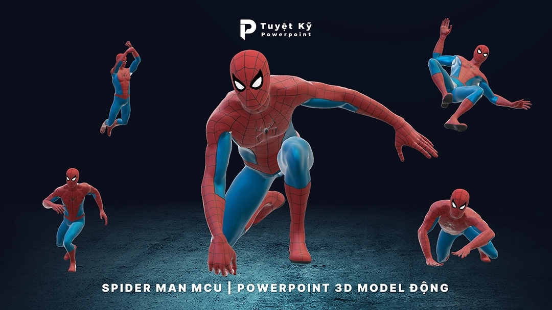 Spider man MCU 3D Model (động) | Tài nguyên Powerpoint download miễn phí