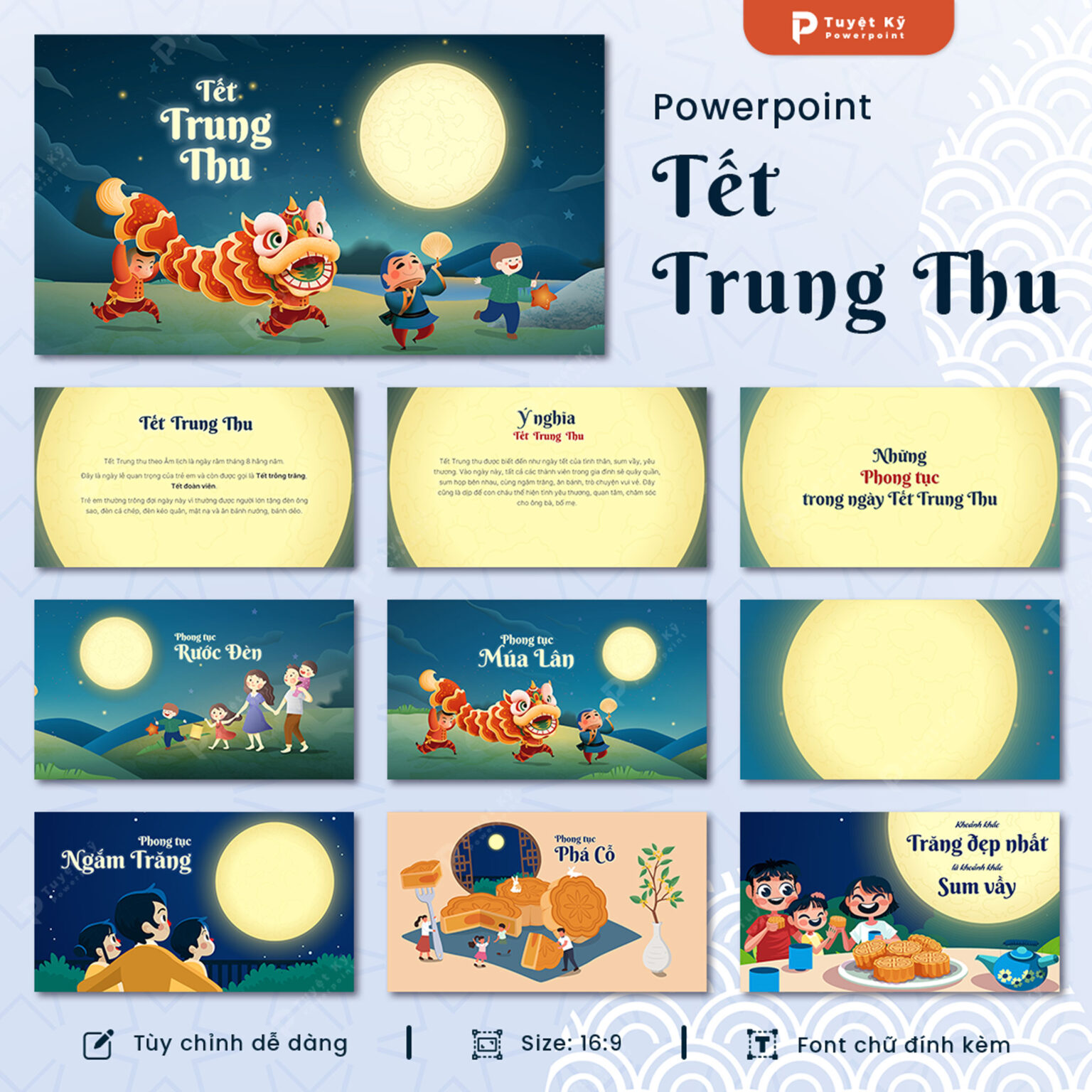 Mẫu Slide Powerpoint Tết Trung Thu | Tuyệt kỹ Powerpoint