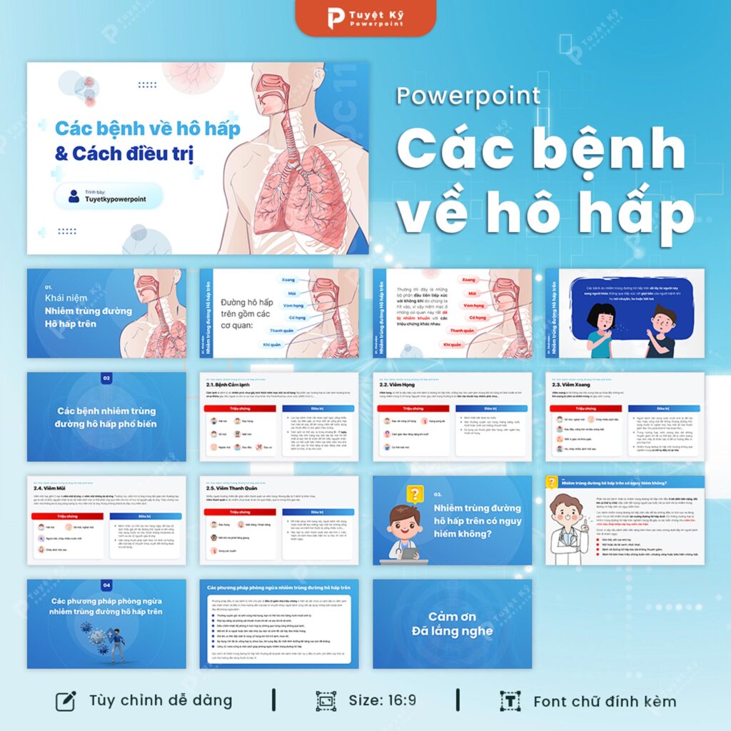 Mẫu Slide Powerpoint các bệnh về Hô Hấp | Tuyệt kỹ Powerpoint