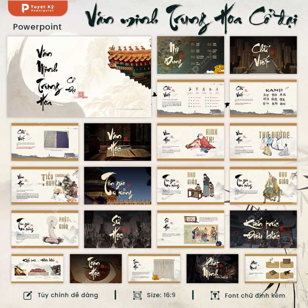 Mẫu Slide Bài Giảng Tiếng Trung | Tuyệt kỹ Powerpoint