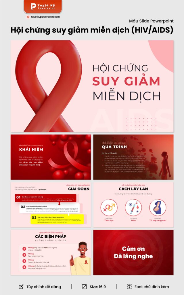 Mẫu Slide Powerpoint HIV/AIDS | Tuyệt kỹ Powerpoint