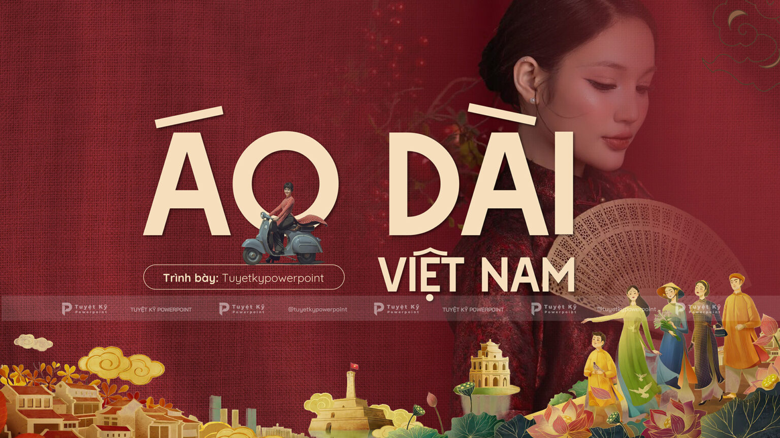 Mẫu Slide Powerpoint Áo dài Việt Nam | Tuyệt kỹ Powerpoint