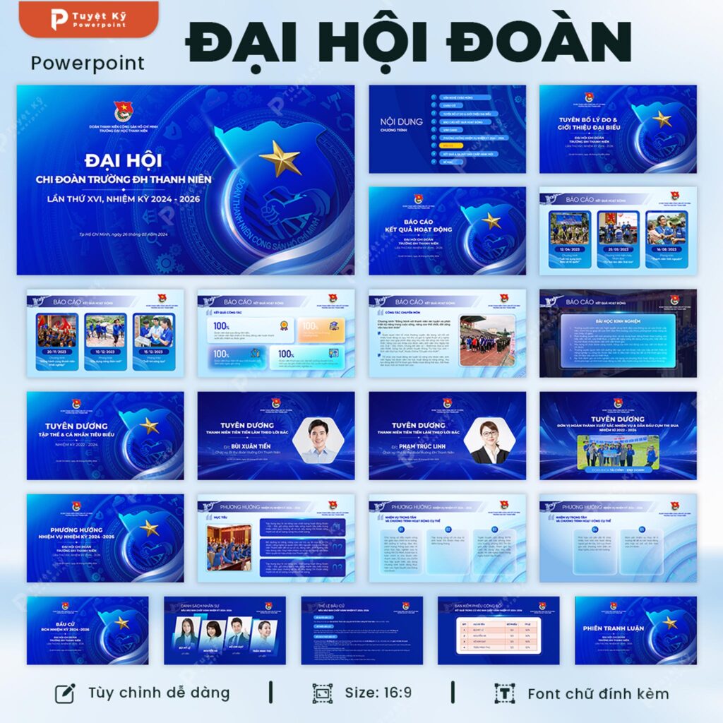 Mẫu Slide Powerpoint Đại hội Đoàn | Tuyệt kỹ Powerpoint