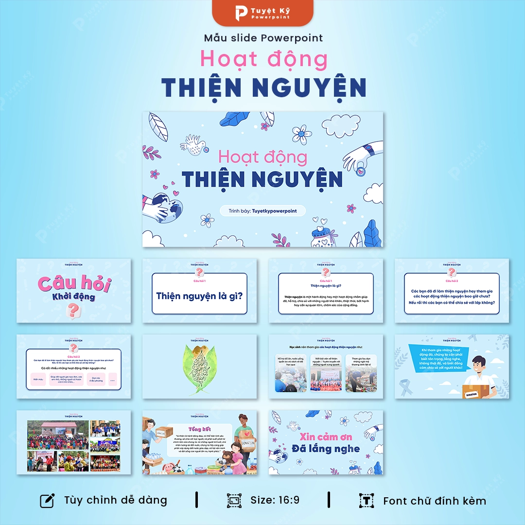 Mẫu Slide Hoạt động Thiện nguyện | Tuyệt kỹ Powerpoint