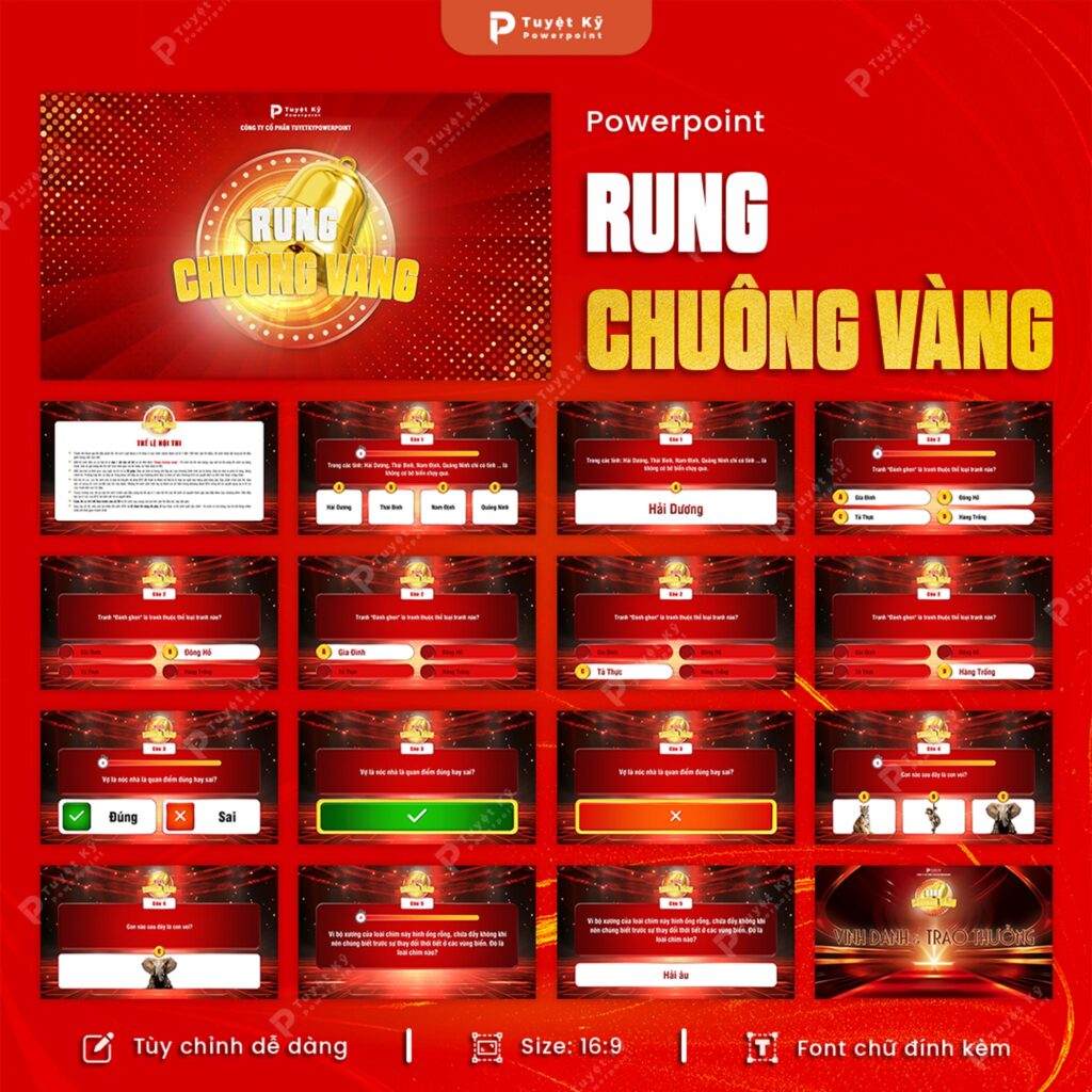 Mẫu Slide Rung Chuông Vàng | Tuyệt kỹ Powerpoint