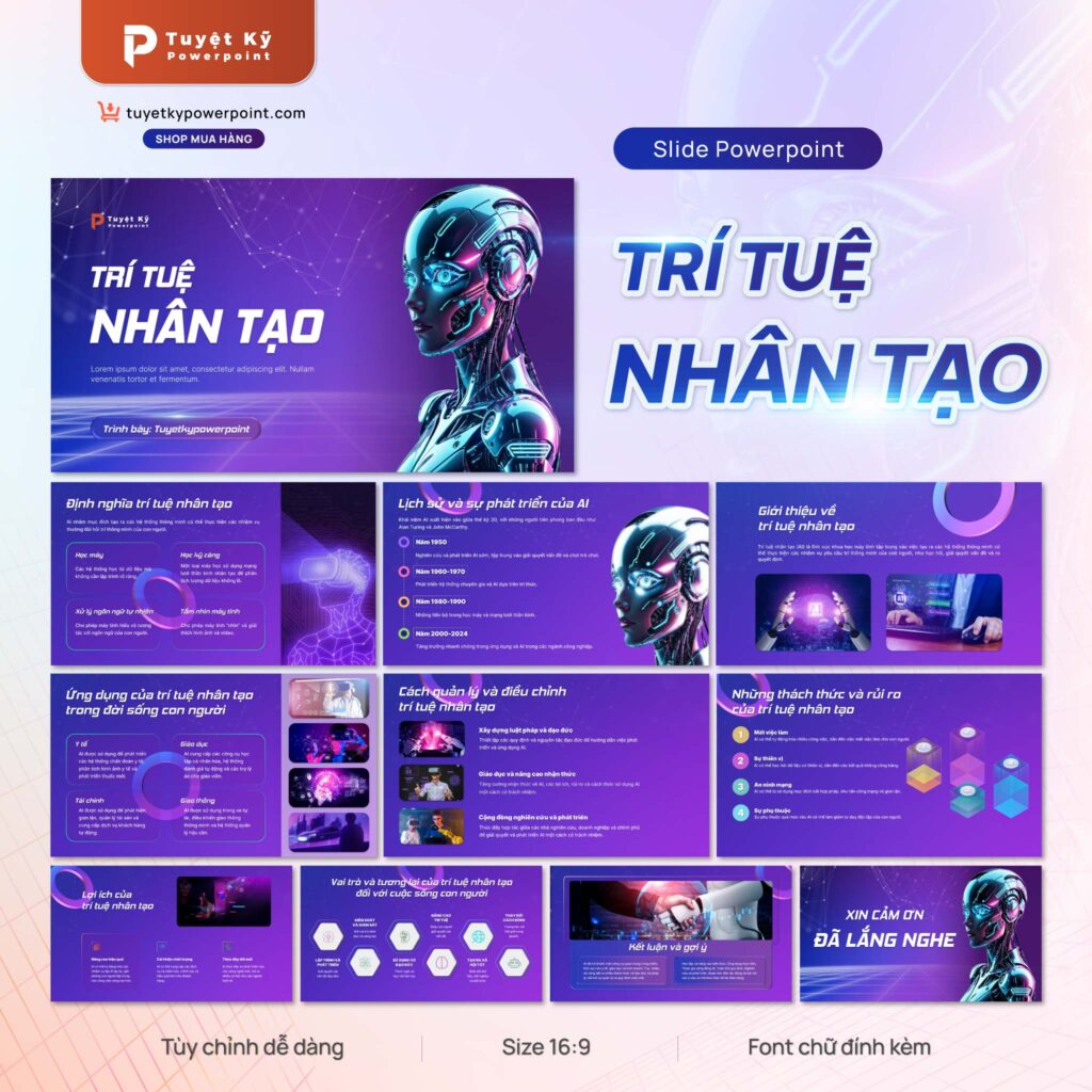 Mẫu Slide Trí Tuệ Nhân Tạo (AI) | Tuyệt kỹ Powerpoint