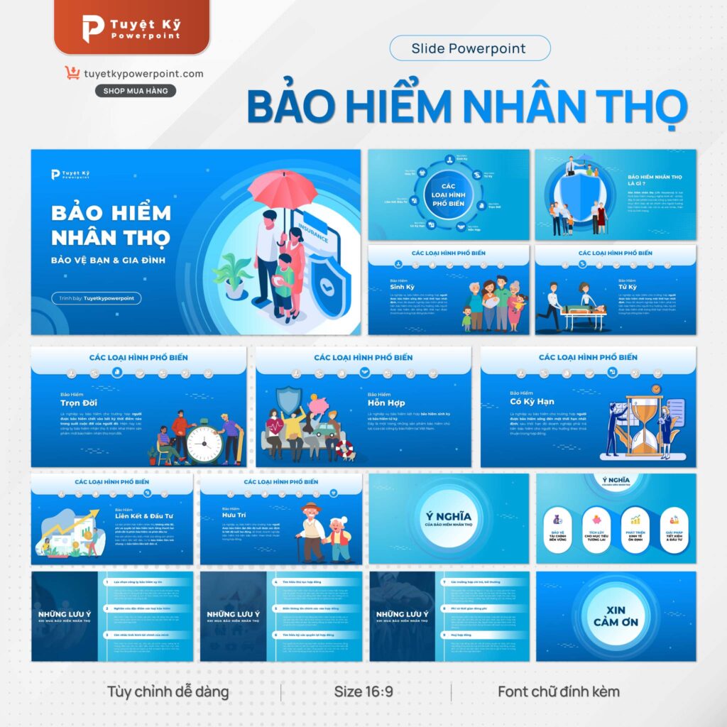 Mẫu Slide Powerpoint Bảo Hiểm Nhân Thọ | Tuyệt kỹ Powerpoint