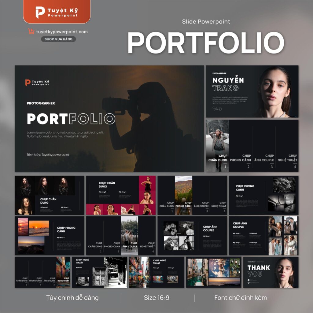 Mẫu Slide Powerpoint Portfolio Photographer | Tuyệt kỹ Powerpoint
