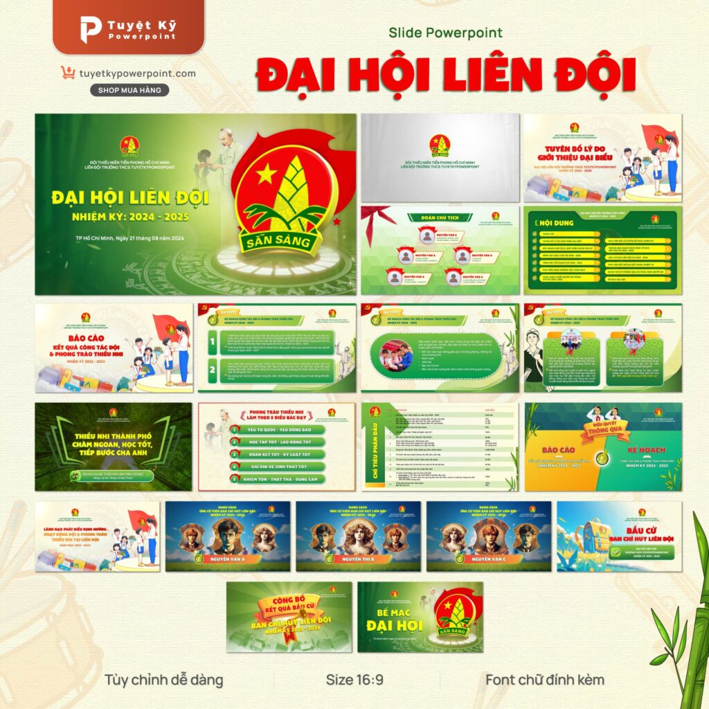 Mẫu Slide Đại hội Liên Đội | Tuyệt kỹ Powerpoint