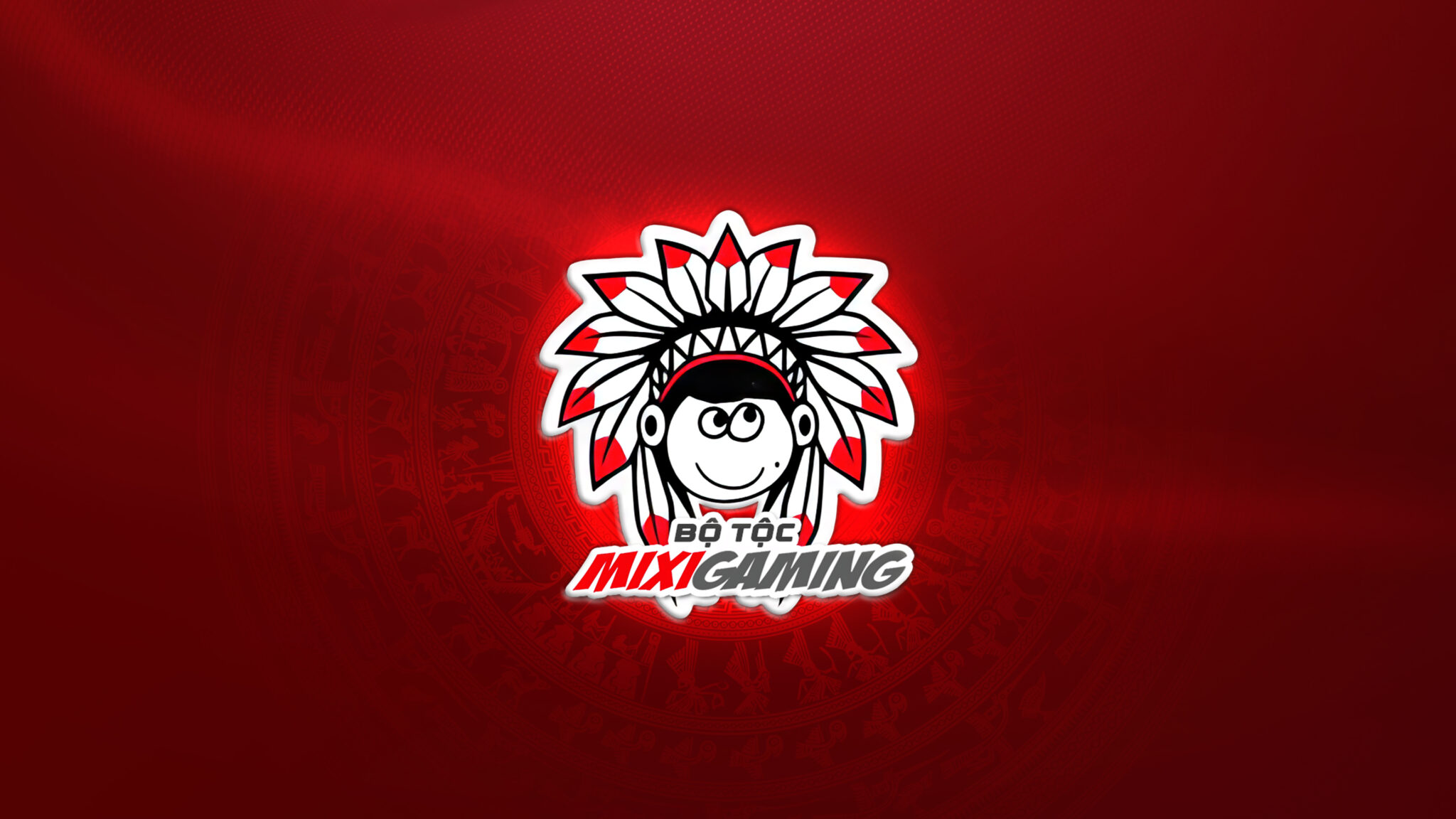 Hình nền logo Bộ tộc MixiGaming trên nền Trống Đồng - Tuyệt Kỹ Powerpoint