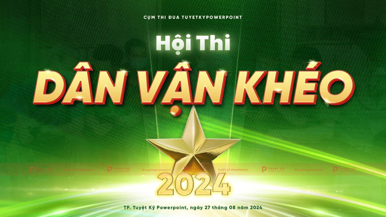 Mẫu Slide Hội thi Dân Vận Khéo [Ver 2] | Tuyệt kỹ Powerpoint