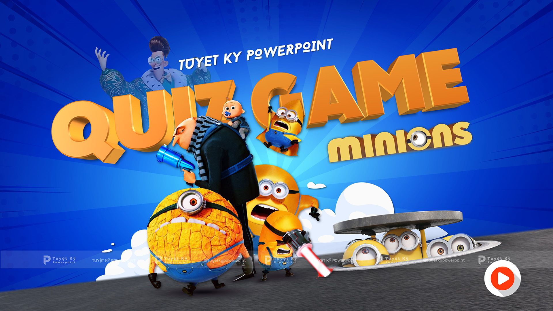 Mẫu Slide Quiz Game đố vui Minions | Tuyệt kỹ Powerpoint