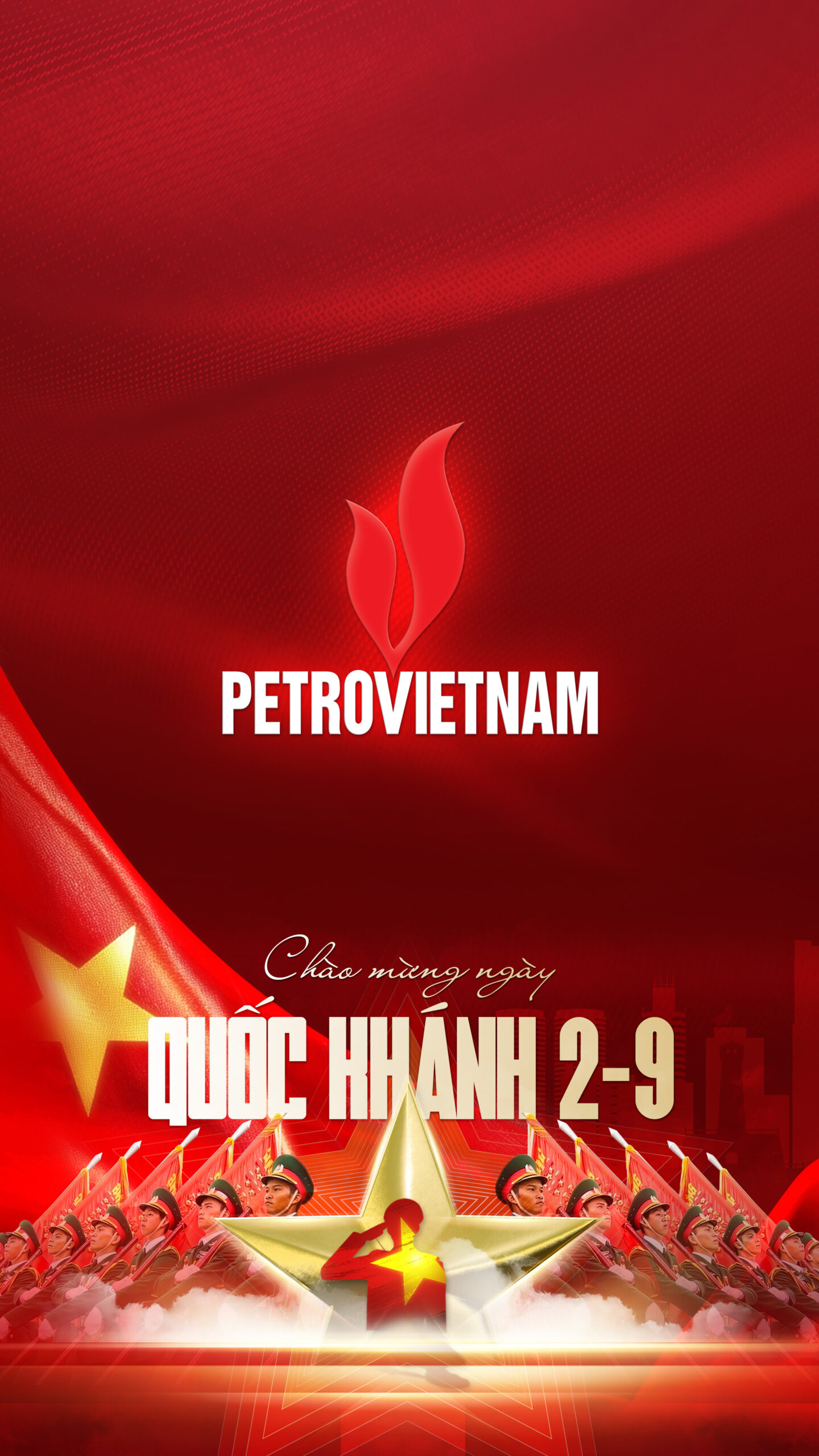 Hình nền Logo PetroVietnam | Chào Mừng Quốc Khánh Việt Nam 2/9 - Tuyệt Kỹ Powerpoint