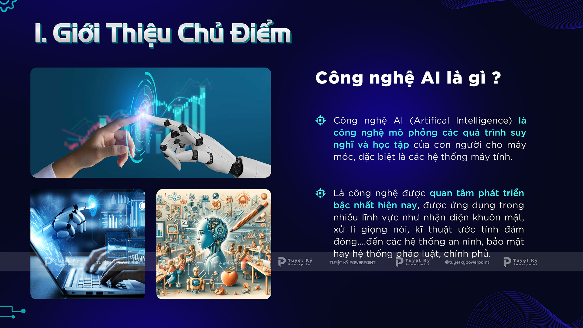 Mẫu Slide Công nghệ AI của hiện tại và tương lai | Tuyệt kỹ Powerpoint