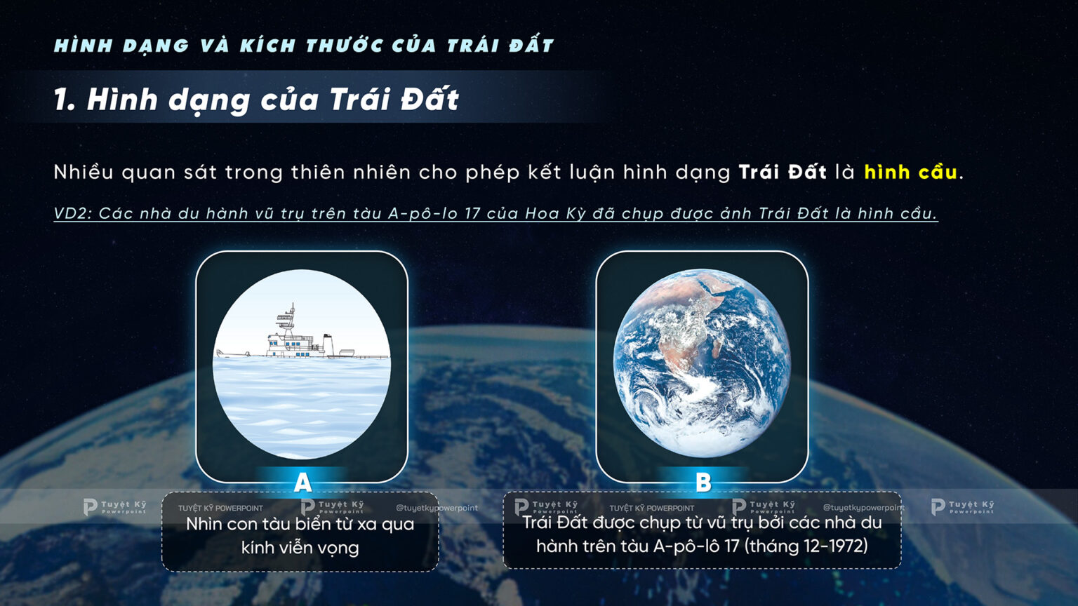 Mẫu Slide Trái Đất trong Hệ Mặt Trời | Tuyệt kỹ Powerpoint