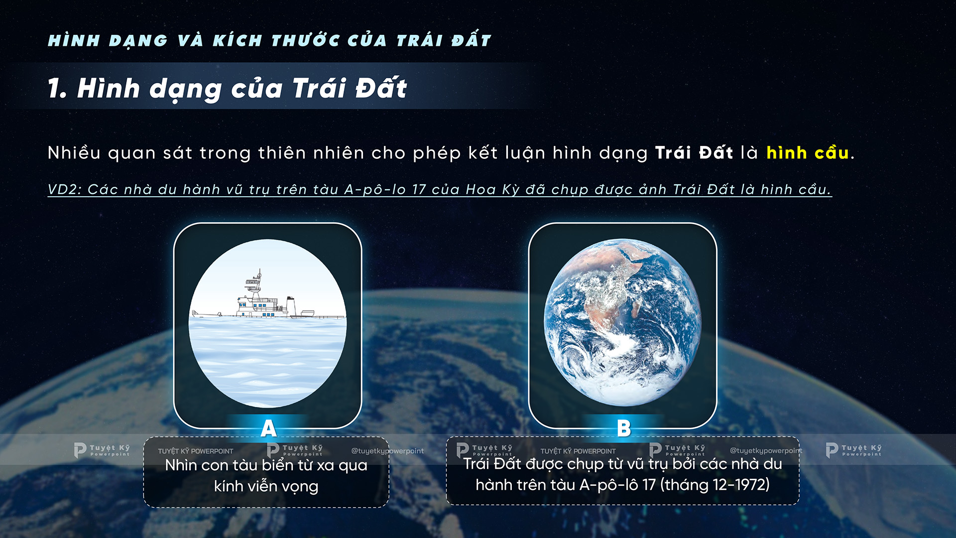Mẫu Slide Trái Đất trong Hệ Mặt Trời | Tuyệt kỹ Powerpoint