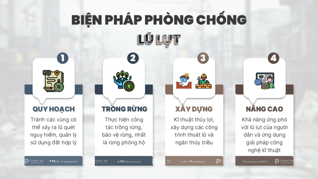 Slide thuyết trình thiên tai Lũ lụt | Tuyệt kỹ Powerpoint