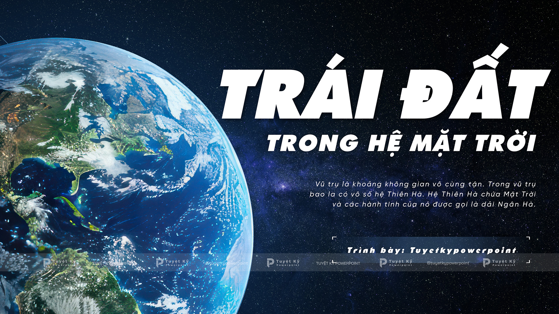 Mẫu Slide Trái Đất trong Hệ Mặt Trời | Tuyệt kỹ Powerpoint