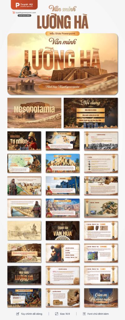Mẫu Slide Văn minh Lưỡng Hà cổ đại | Tuyệt kỹ Powerpoint
