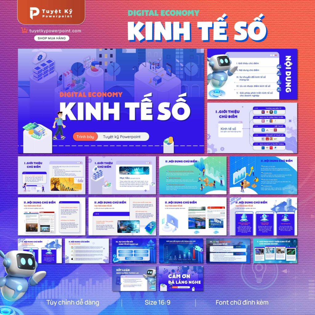 Mẫu Slide Kinh Tế Số | Tuyệt kỹ Powerpoint