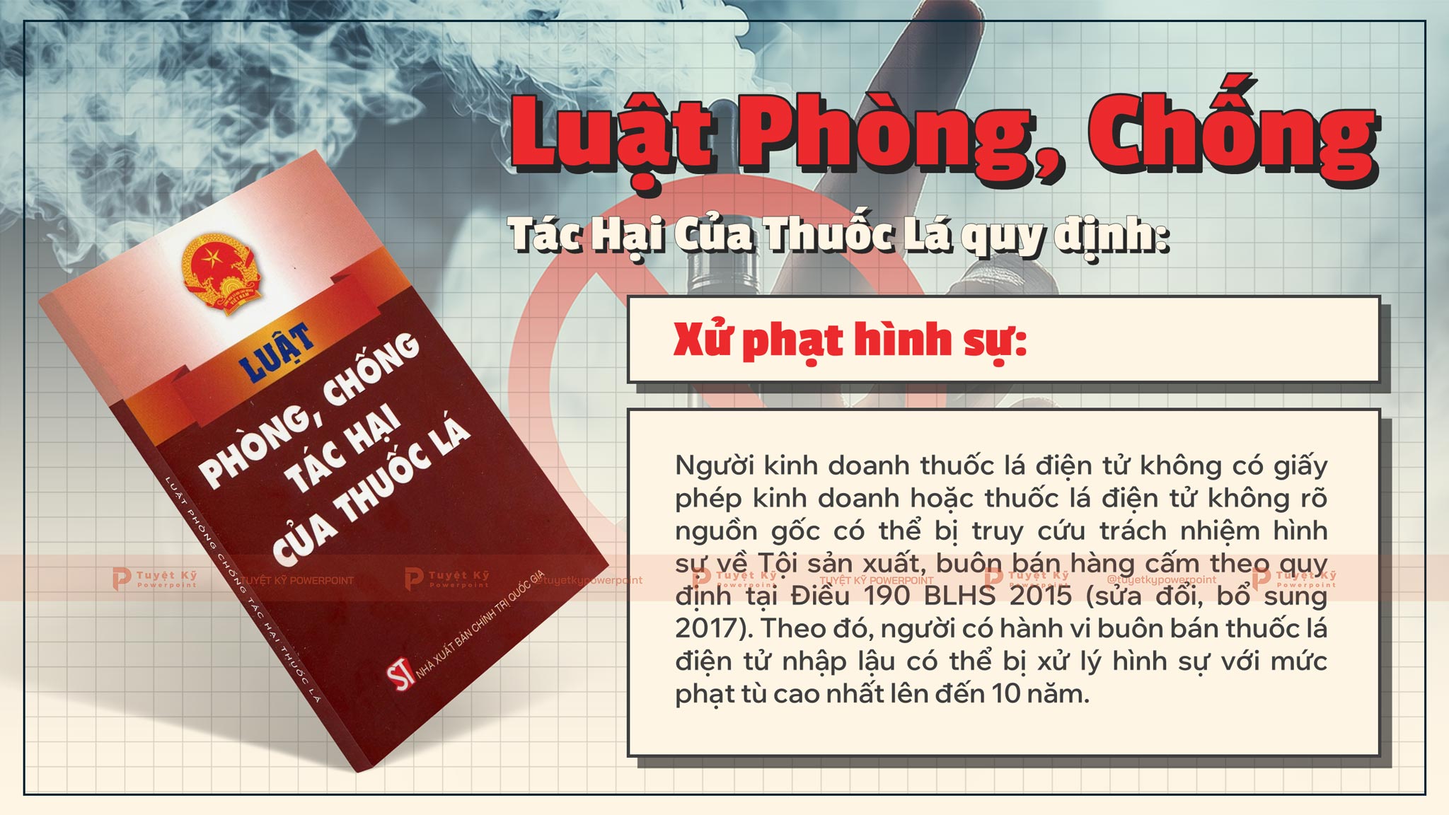 Mẫu Slide Thuốc lá điện tử / Vape | Tuyệt kỹ Powerpoint