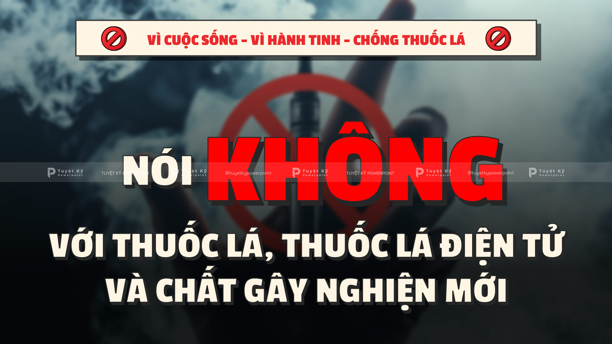 Mẫu Slide Thuốc lá điện tử / Vape | Tuyệt kỹ Powerpoint