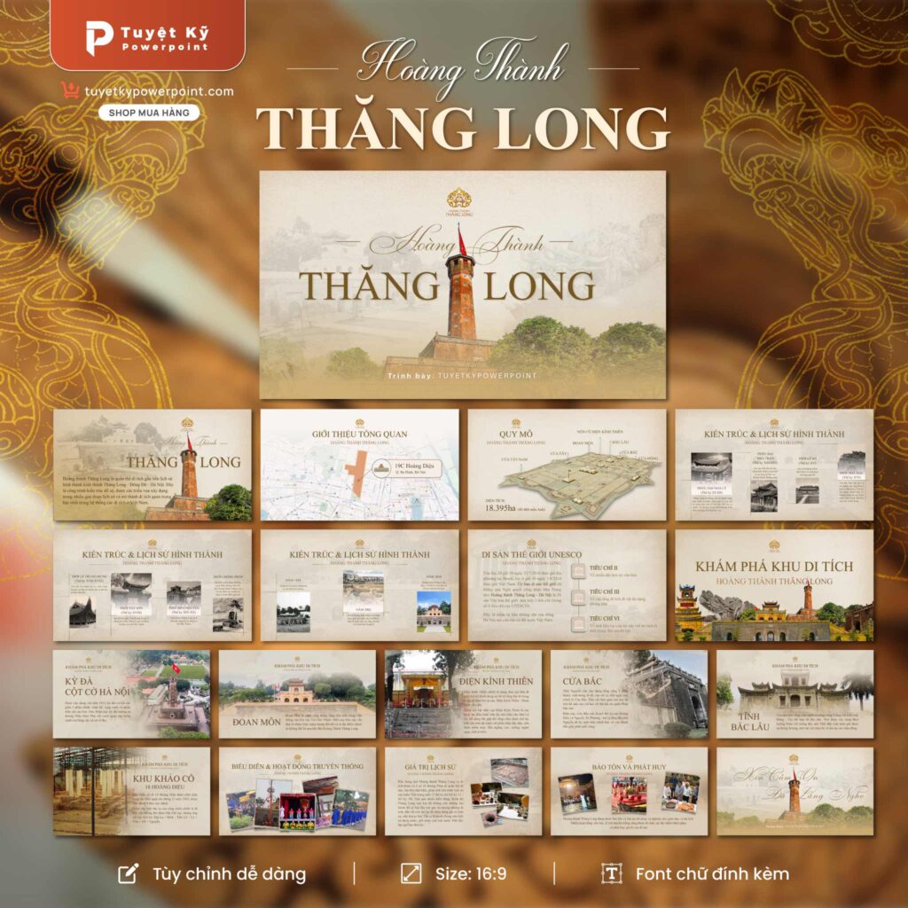 Mẫu Slide Hoàng thành Thăng Long | Tuyệt kỹ Powerpoint