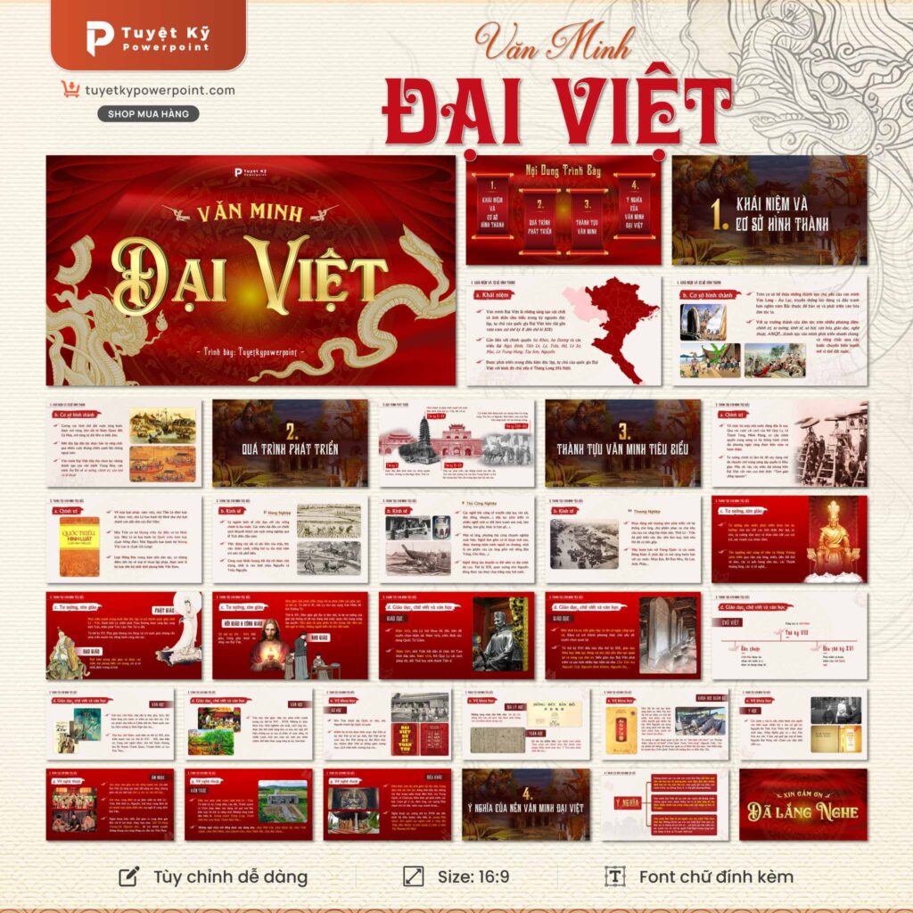 Mẫu Slide Lịch Sử: Văn minh Văn Lang - Âu Lạc | Tuyệt kỹ Powerpoint