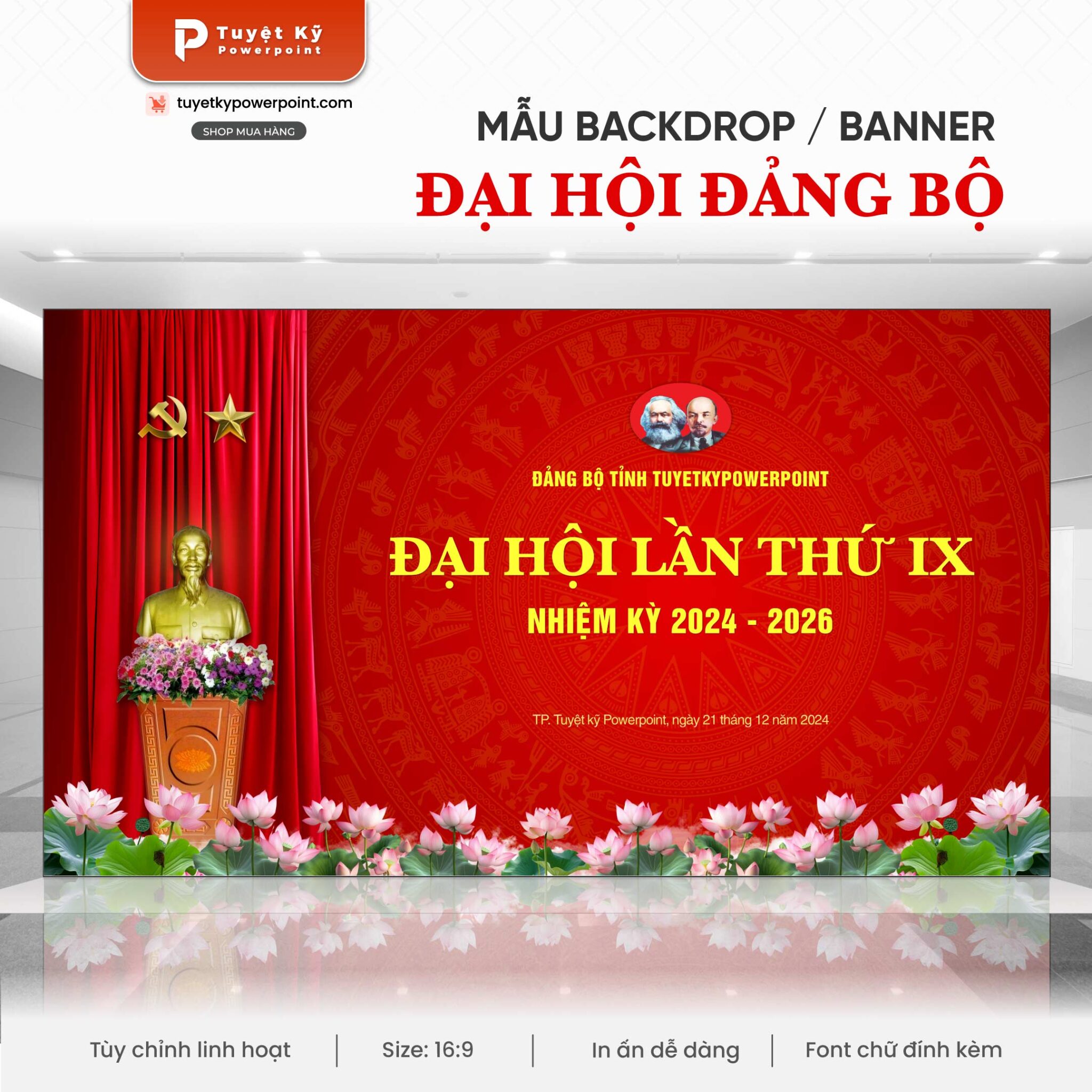 Mẫu Phông nền Đại hội I Thiết Kế Sự Kiện - Lễ Tổng Kết - Hội Nghị