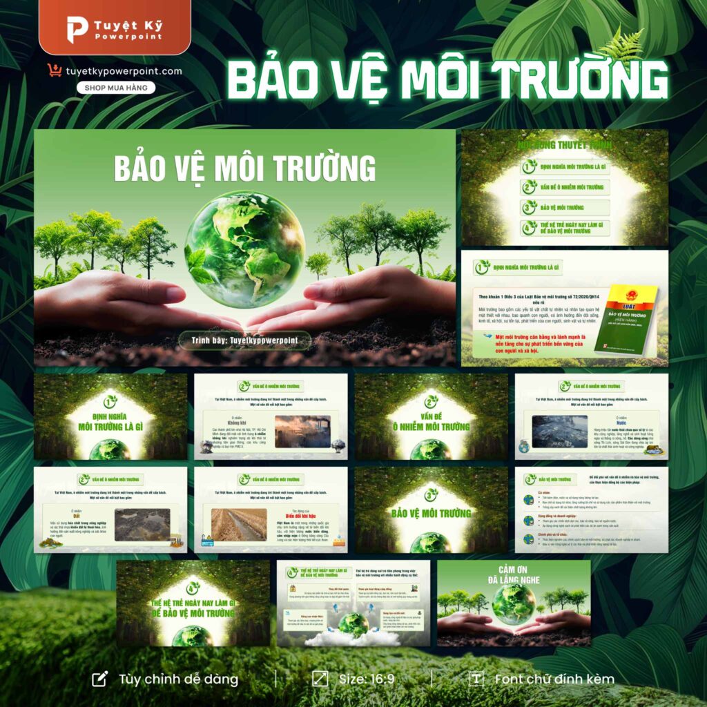 Mẫu Slide Bảo Vệ Môi Trường | Tuyệt kỹ Powerpoint