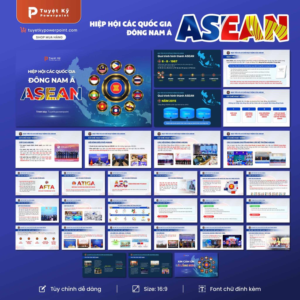 Mẫu Slide ASEAN - Hiệp hội các Quốc Gia Đông Nam Á | Tuyệt kỹ Powerpoint