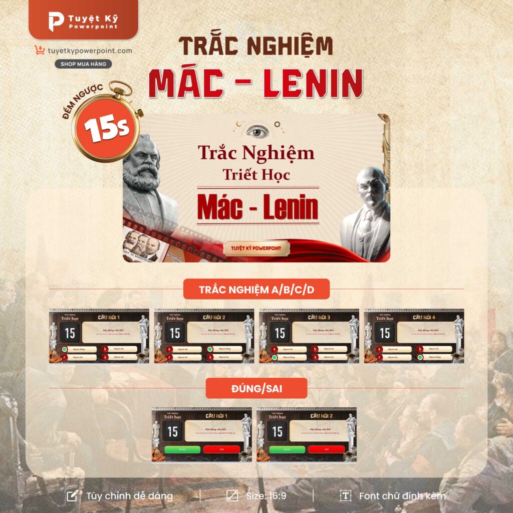 Mẫu Slide Quiz Trắc Nghiệm Triết học Mác - Lênin (Đếm ngược 10s) [Ver2 ...