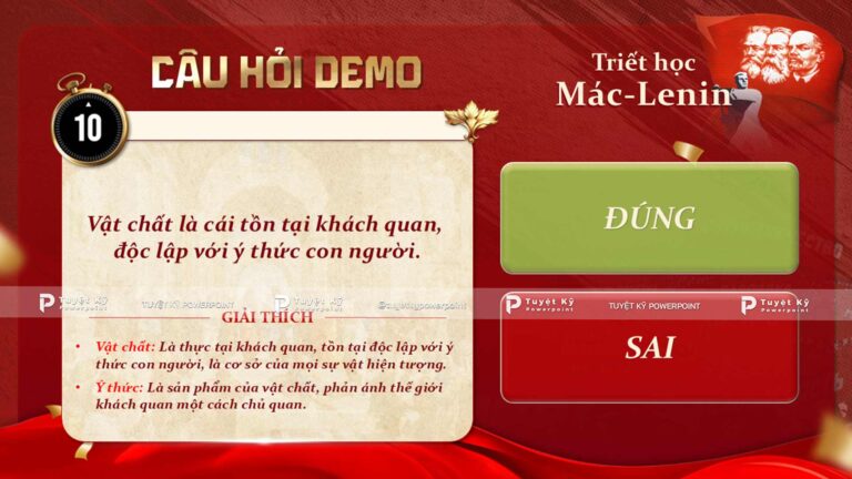 Mẫu Slide Quiz Trắc Nghiệm Triết học Mác - Lênin (Đếm ngược 10s) [Ver2 ...