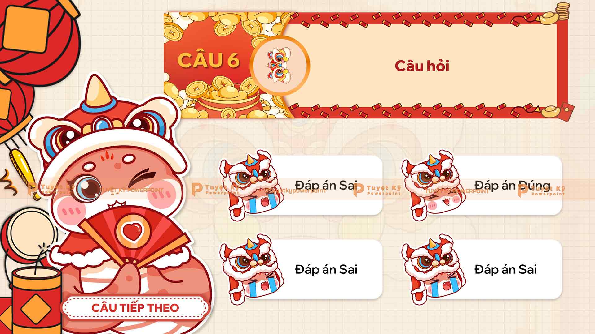 Mẫu slide Trò chơi Đố Vui Xuân Ất Tỵ 2025 | Tuyệt kỹ Powerpoint