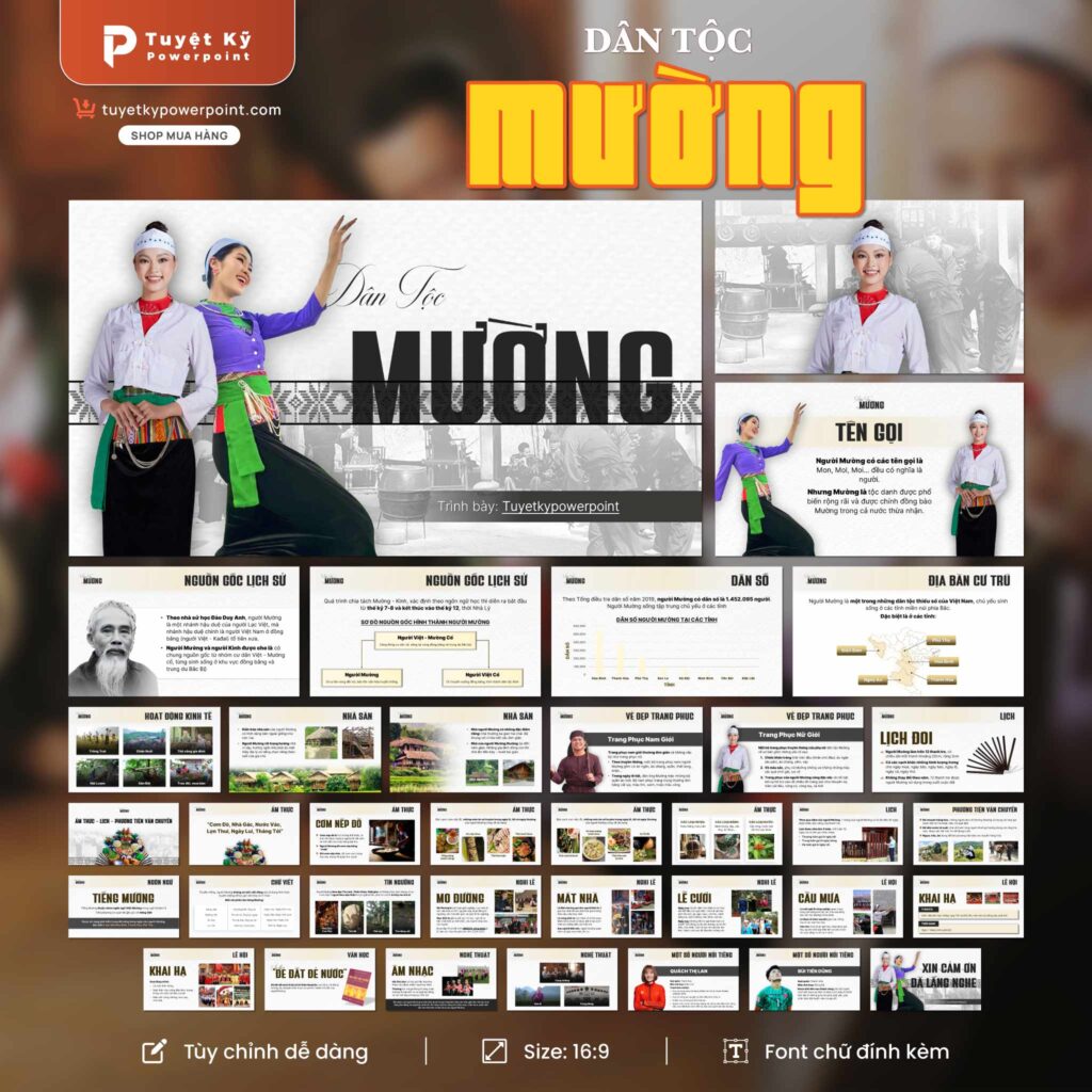 Mẫu slide Dân tộc Mường | Tuyệt kỹ Powerpoint