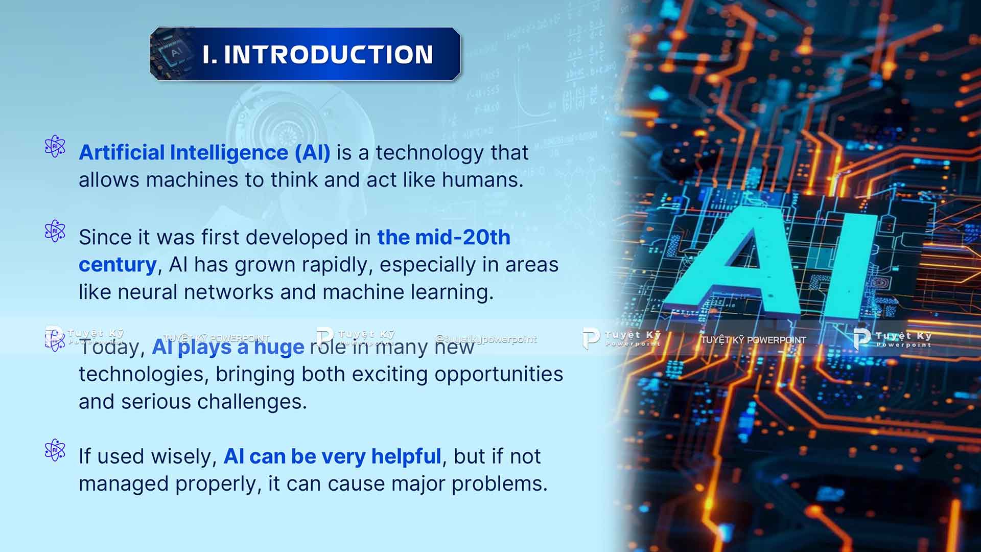 Mẫu Slide AI (Artificial intelligence) | Tuyệt kỹ Powerpoint
