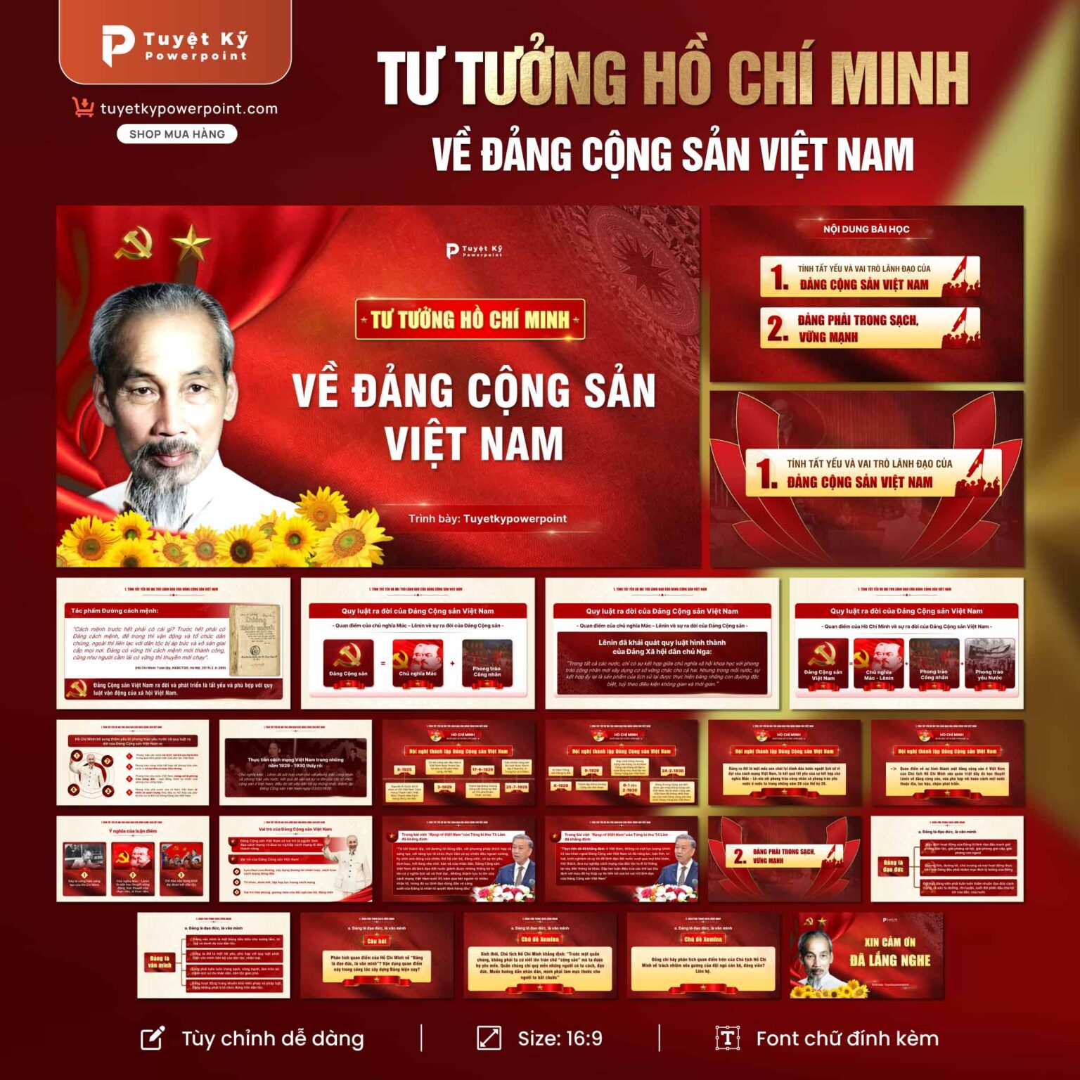 Mẫu Slide Tư Tưởng Hồ Chí Minh về Đảng Cộng Sản Việt Nam | Tuyệt kỹ ...