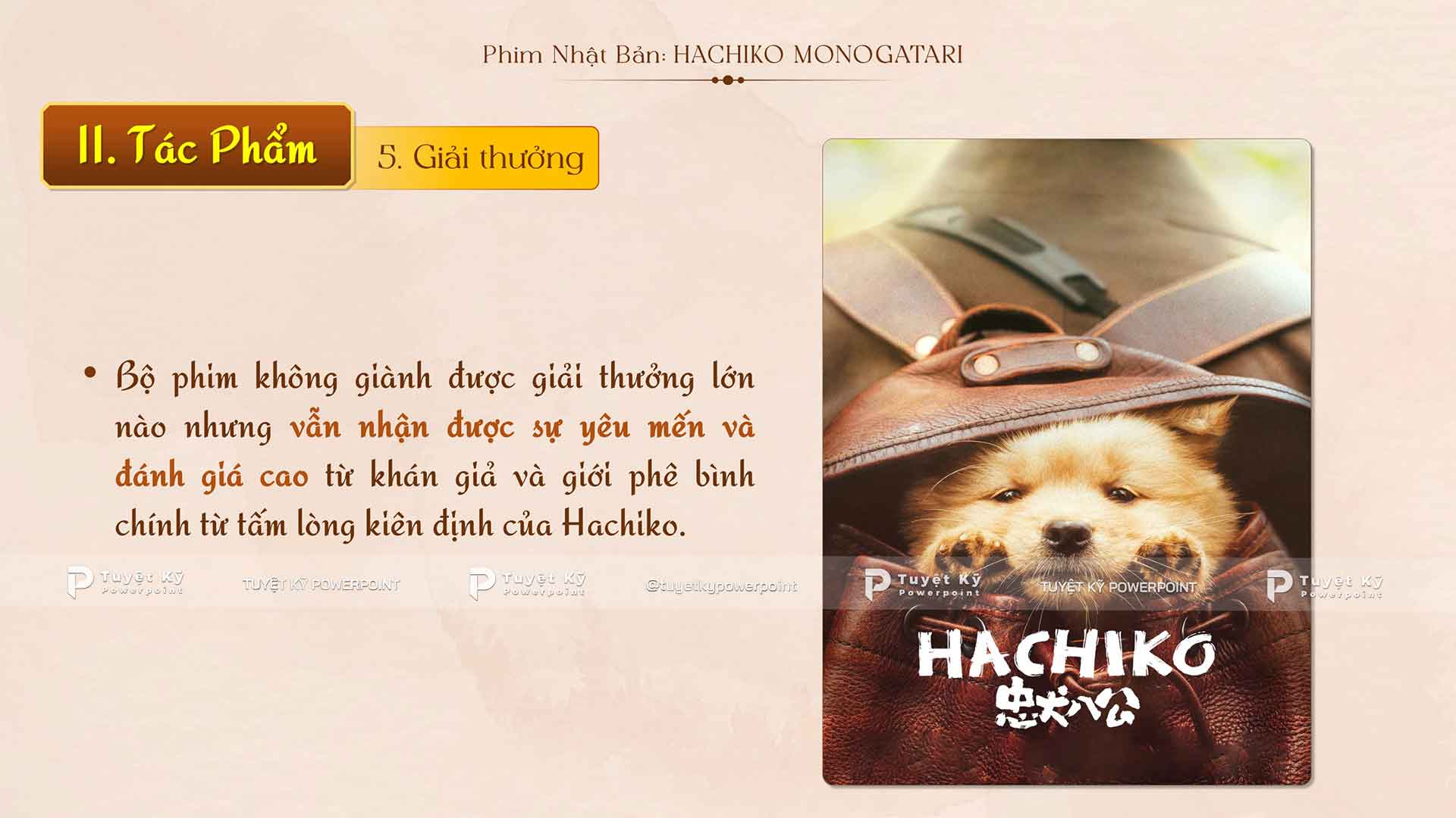 Mẫu Slide Giới thiệu Tác phẩm đã được chuyển thể thành phim: Chú Chó ...