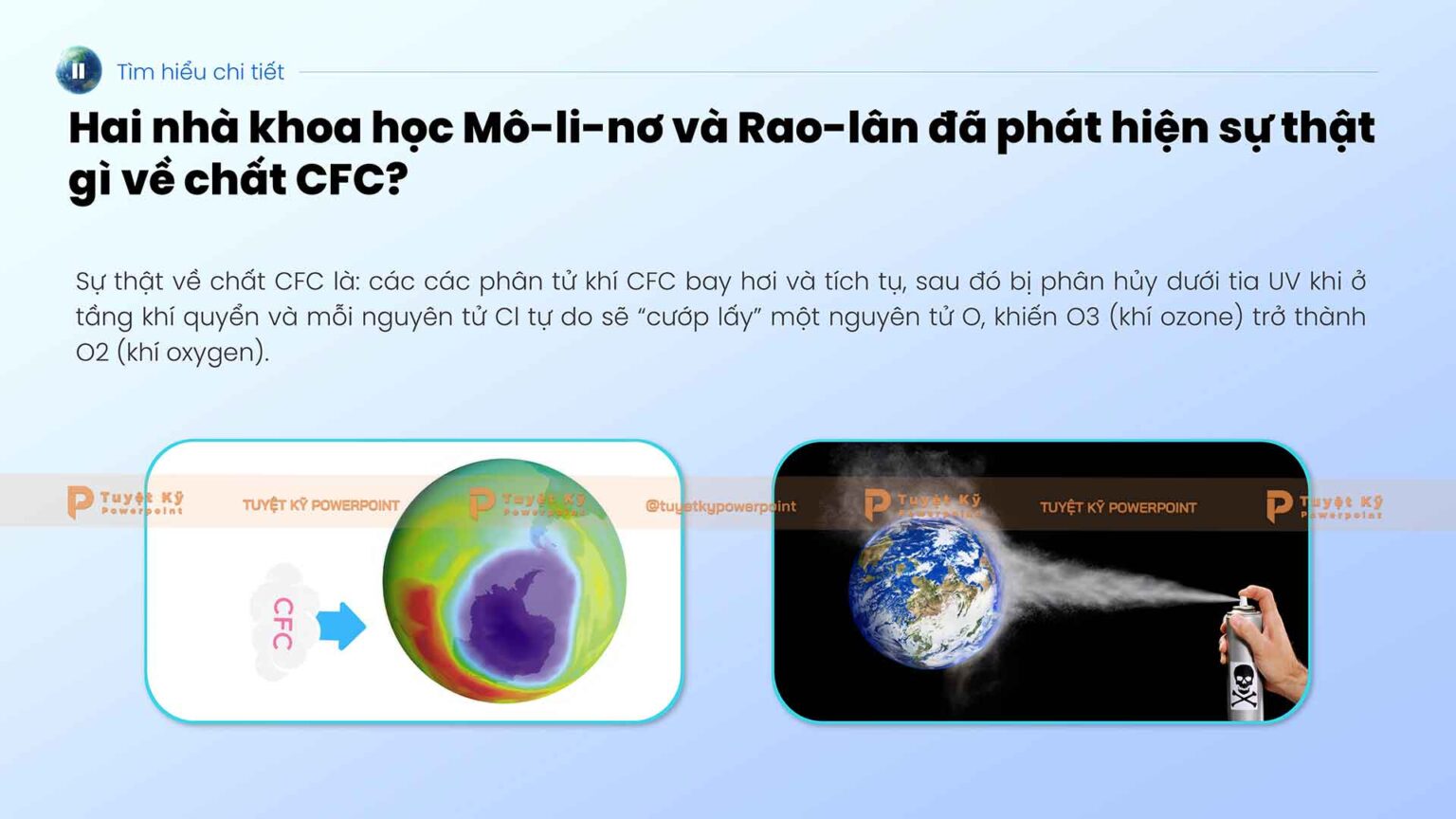 Mẫu Slide Phục hồi tầng Ozone | Tuyệt kỹ Powerpoint