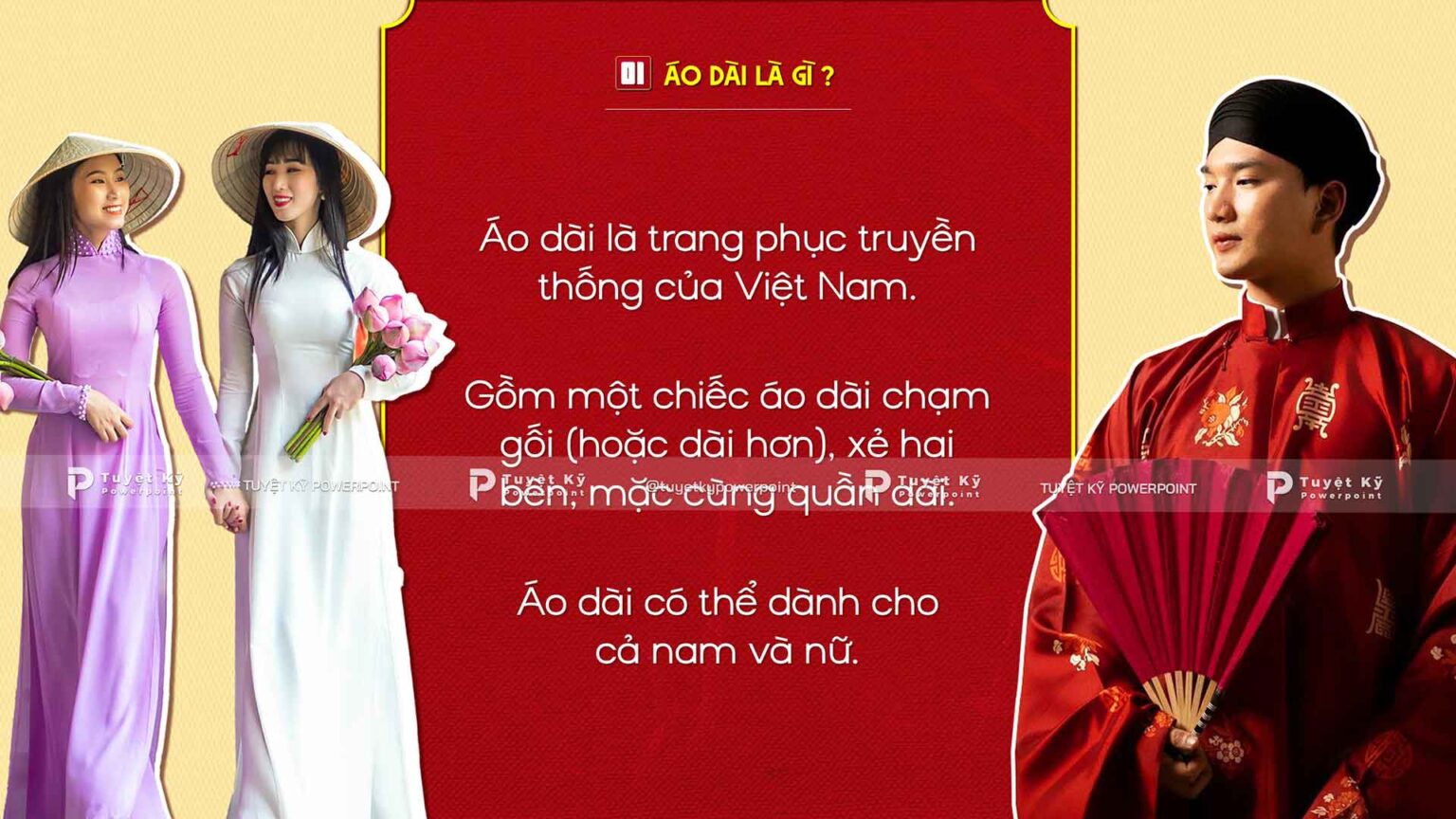 Mẫu Slide Áo dài Việt Nam | Tuyệt kỹ Powerpoint