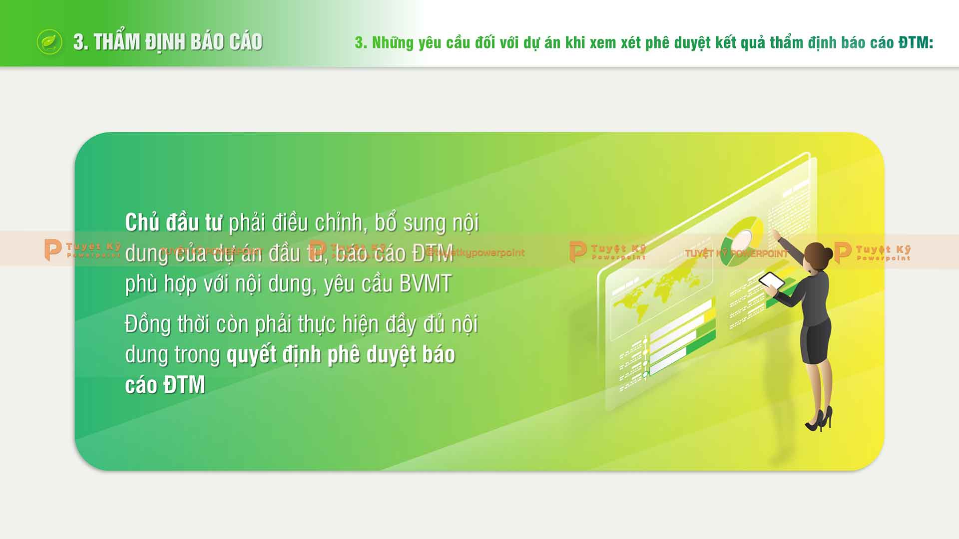 Mẫu Slide Thẩm định Báo cáo đánh giá tác động môi trường (DTM) | Tuyệt kỹ Powerpoint