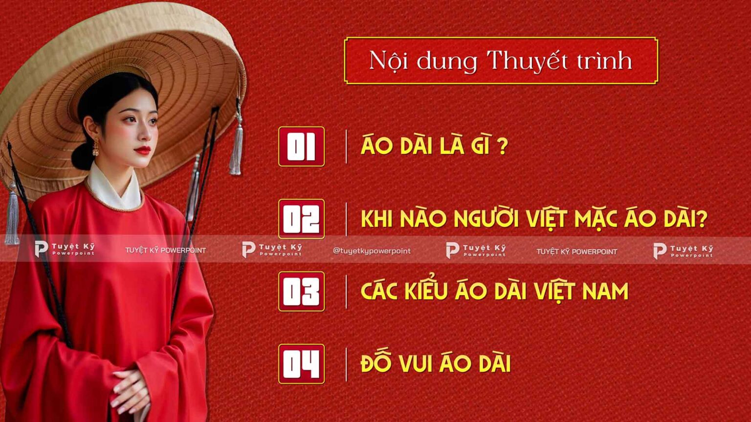 Mẫu Slide Áo dài Việt Nam | Tuyệt kỹ Powerpoint