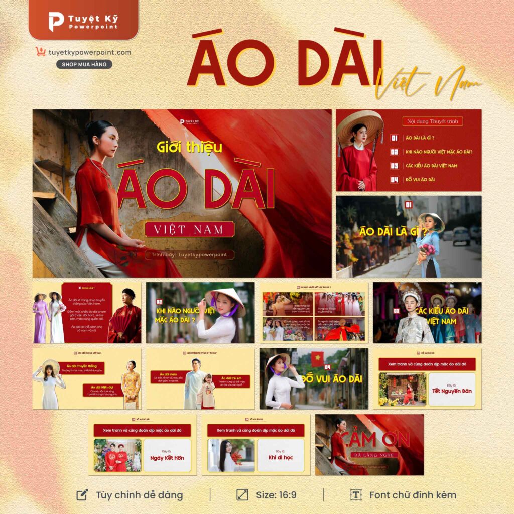 Mẫu Slide Áo dài Việt Nam | Tuyệt kỹ Powerpoint
