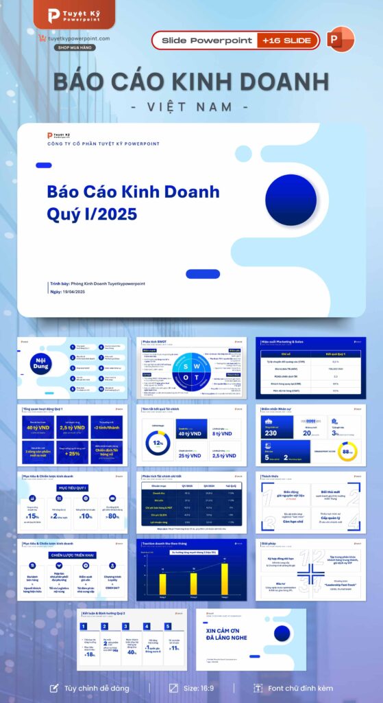 Mẫu Slide Báo cáo Kinh doanh | Tuyệt kỹ Powerpoint