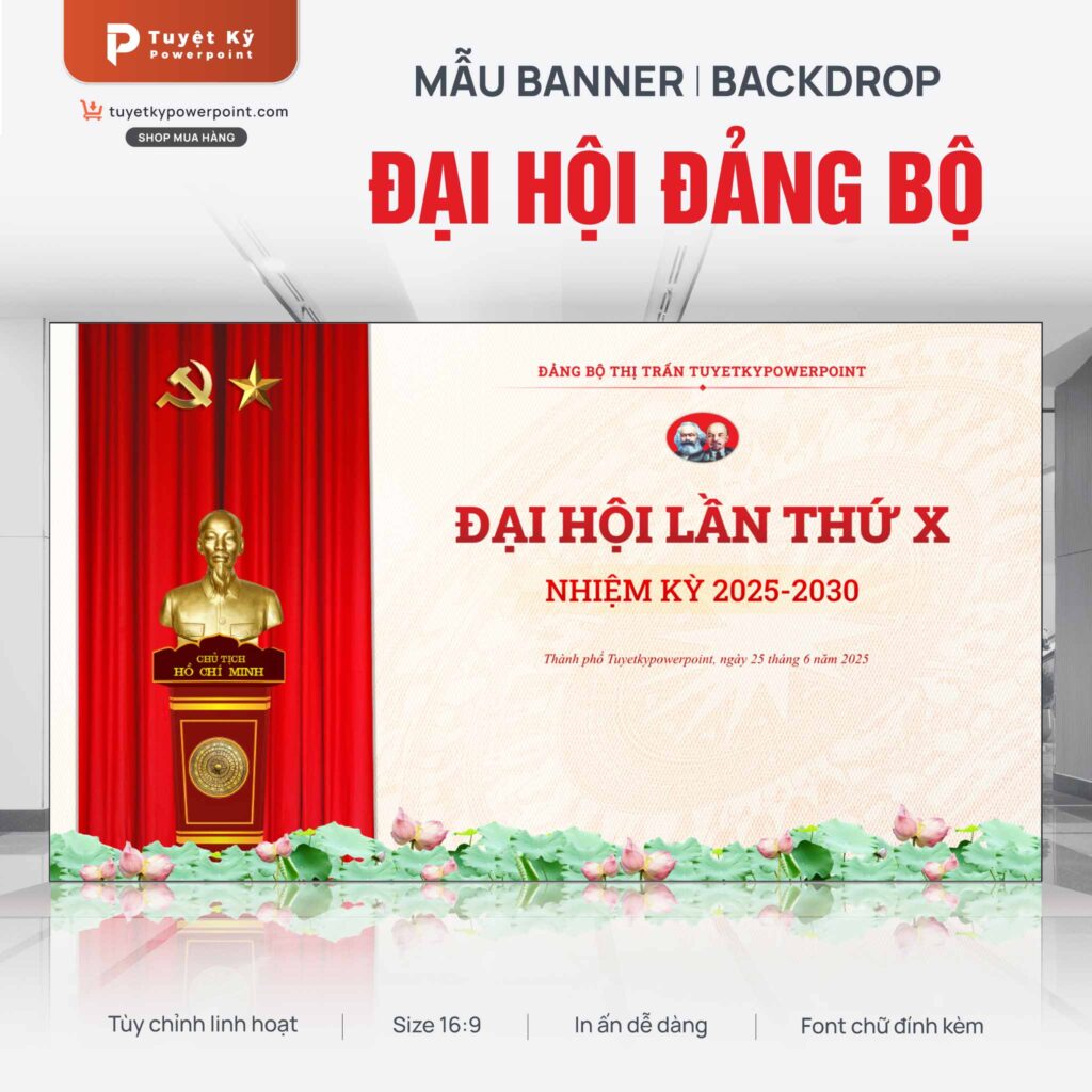 Mẫu Phông nền Đại hội I Thiết Kế Sự Kiện - Lễ Tổng Kết - Hội Nghị
