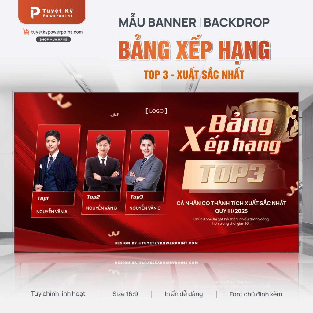 Mẫu Backdrop / Banner Lễ Vinh Danh | Tuyệt kỹ Powerpoint