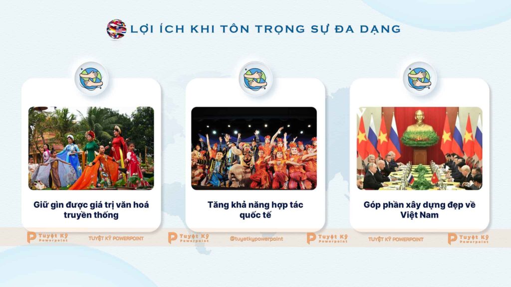 Slide Tôn trọng sự đa dạng của các dân tộc | Tuyệt kỹ Powerpoint
