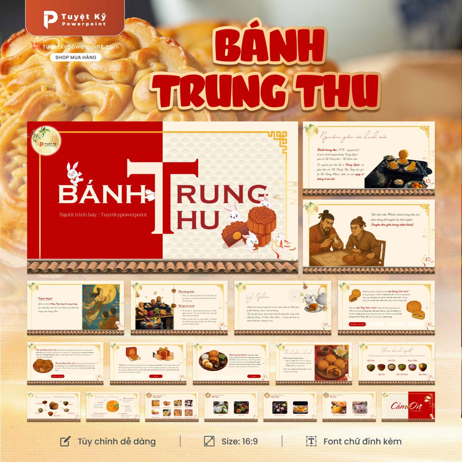 Mẫu Backrop / Banner sự kiện Tết Trung Thu | Tuyệt kỹ Powerpoint