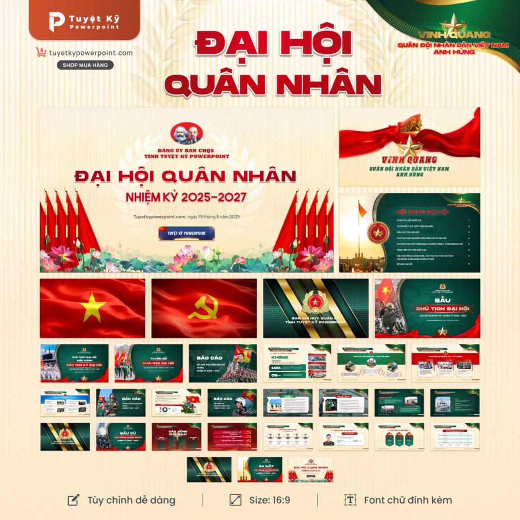 Slide Đại hội Quân nhân - Nhiệm kỳ 2025-2027